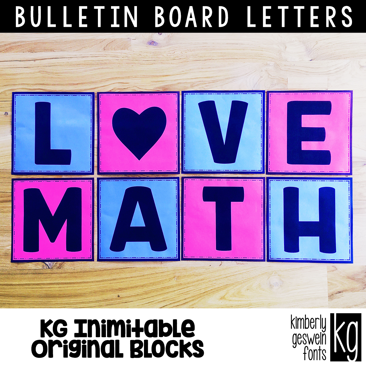 Inimitable Original Blocks Bulletin Board Letters - Kimberly Geswein Fonts